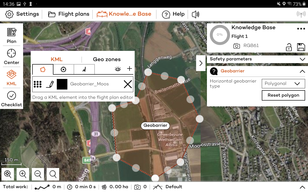 Using KML files for flight planning